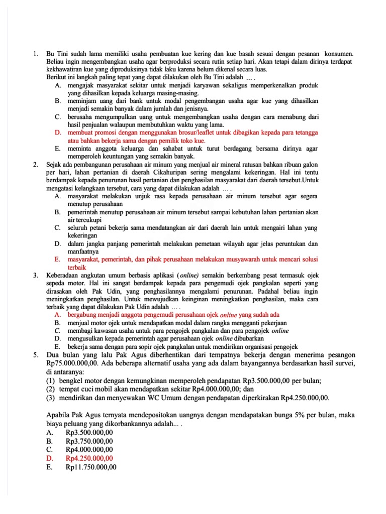 Eko Kelas Xii Ips Ujian Akhir - Compress | PDF