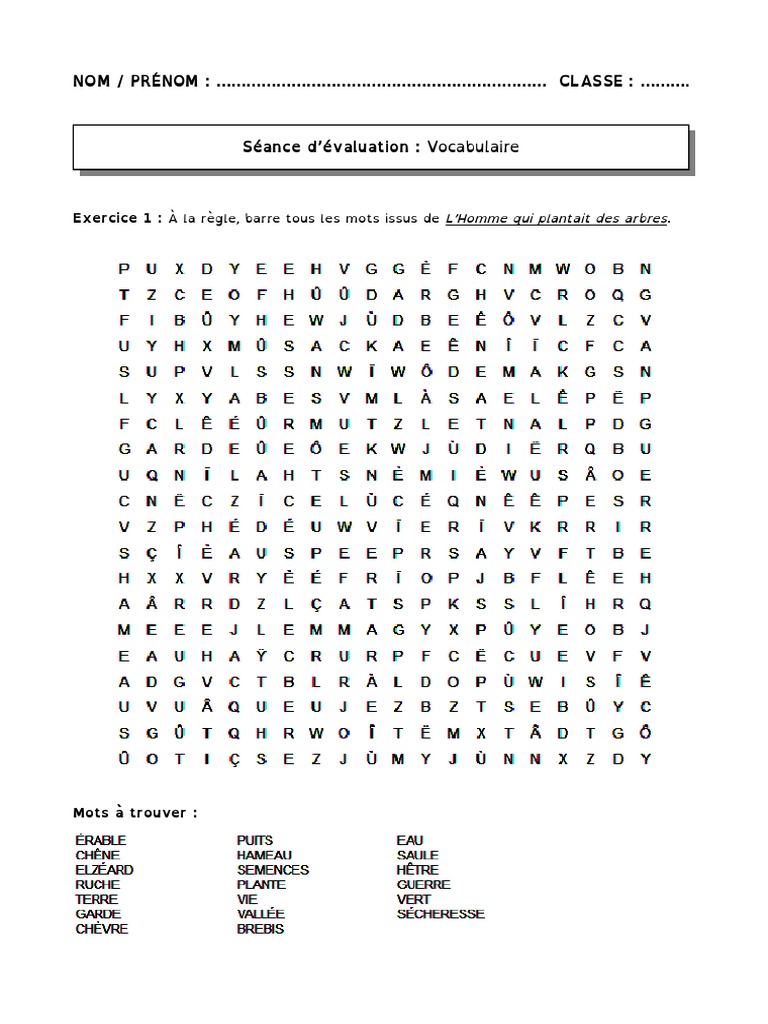 Vocabulaire - Mot Meles | PDF