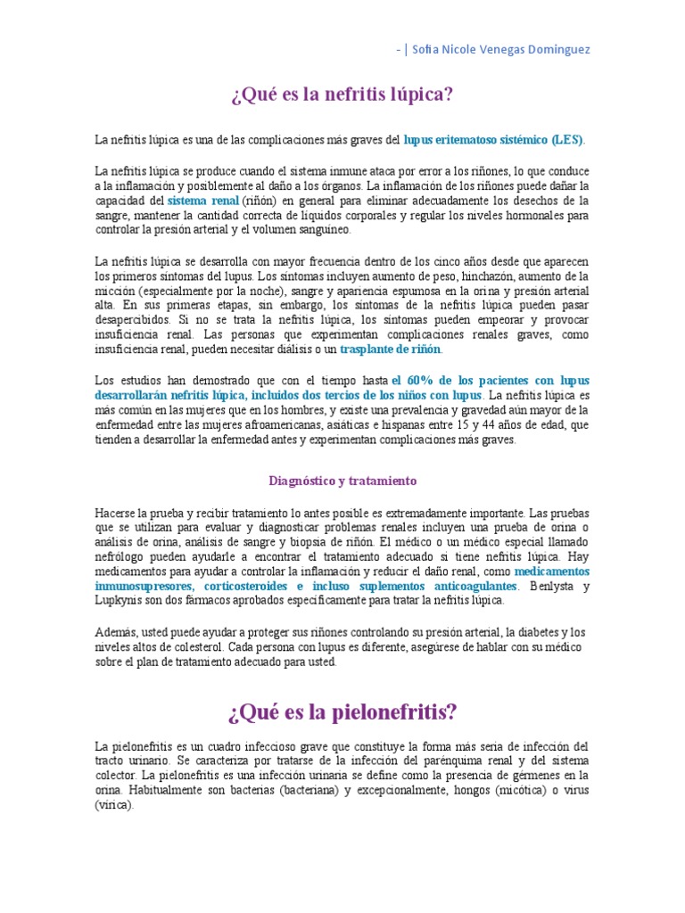 Nefritis lúpica: diagnóstico y tratamiento | PDF | Salud pública ...