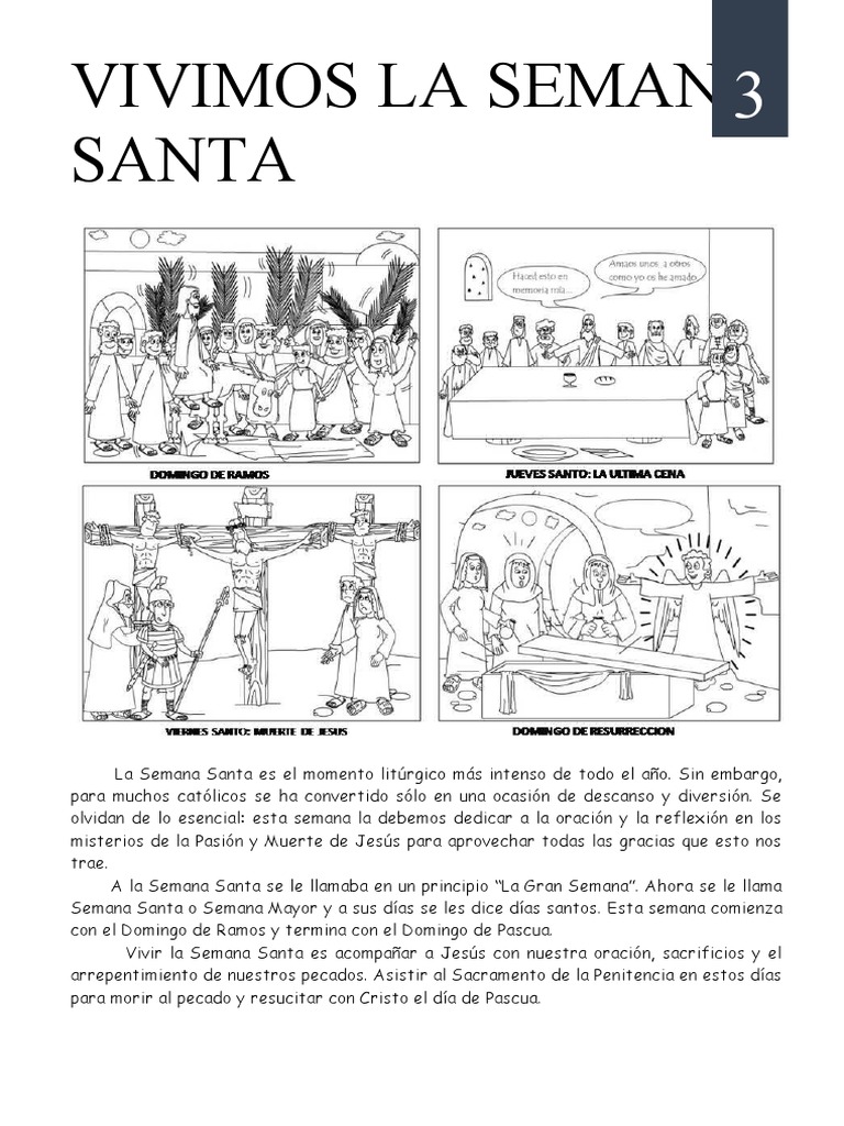 Ficha 3 - Vivimos La Semana Santa | PDF | Pascua de Resurrección ...