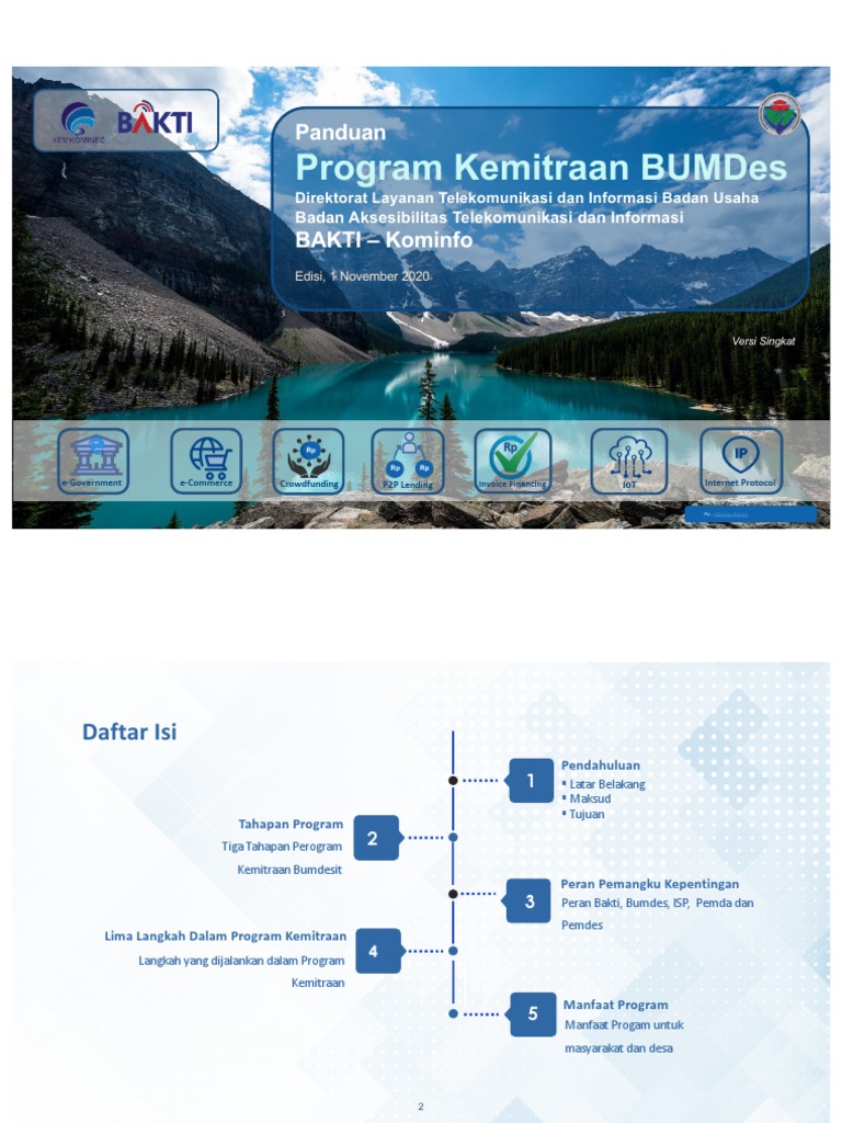 Buku Pintar Program KEMITRAAN BUMDES | PDF