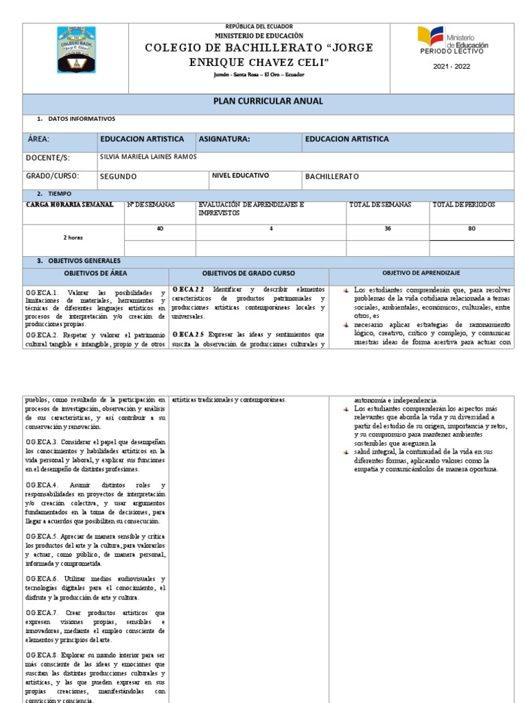 Pca Eca 2do Bach. | PDF | Ensayos | Las emociones