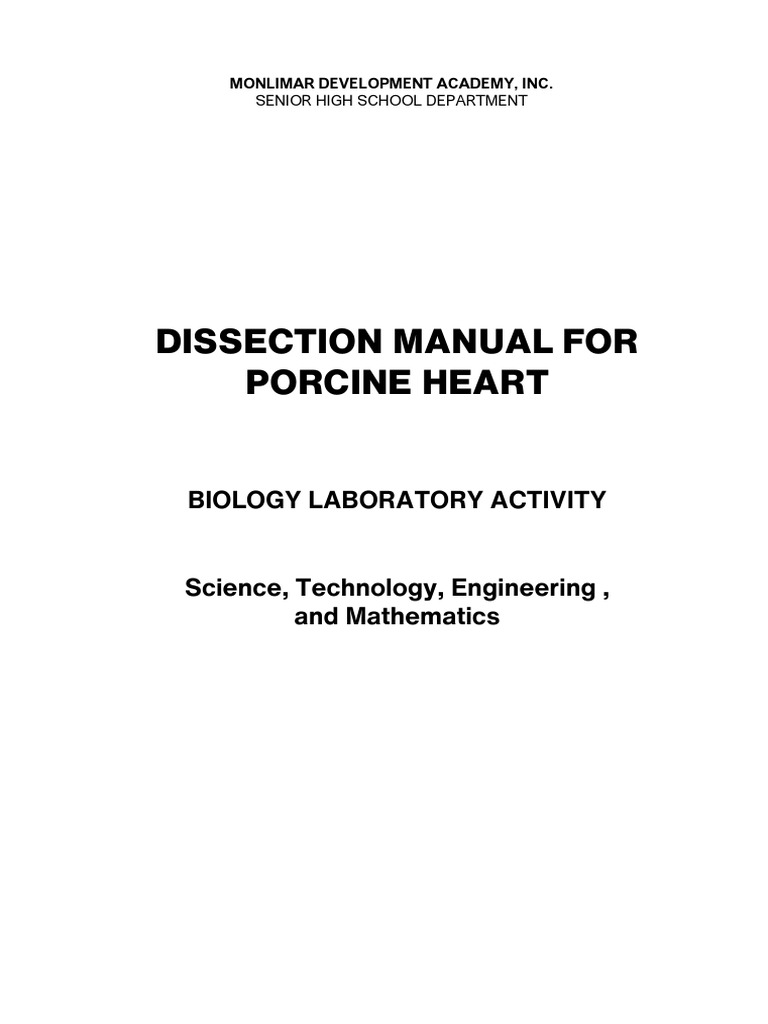 Porcine Heart Dissection Manual | PDF | Heart Valve | Atrium (Heart)