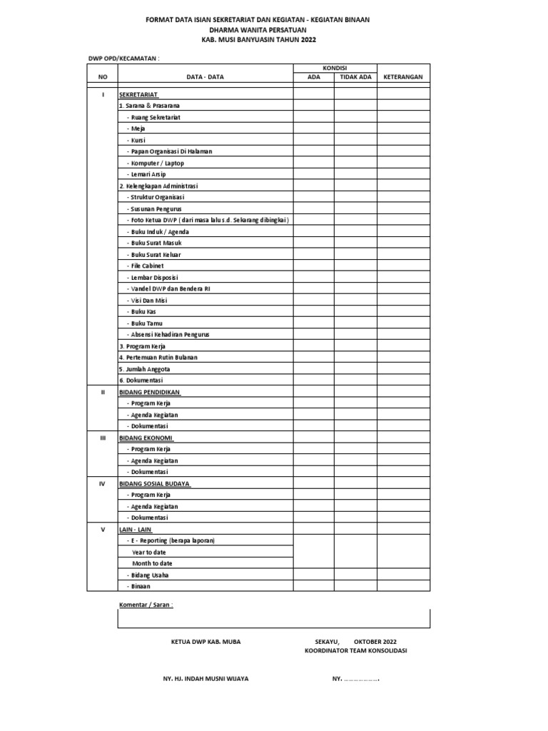 Konsolidasi DWP | PDF