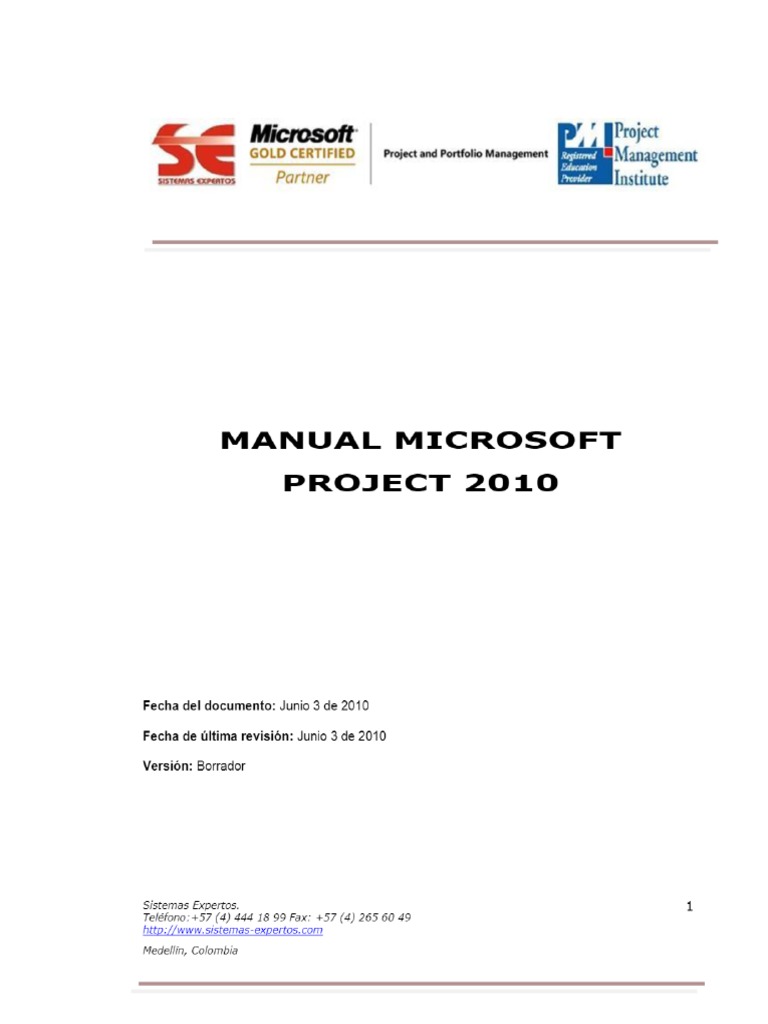 MANUAL MICROSOFT PROJECT PDF Descargar Libre | PDF
