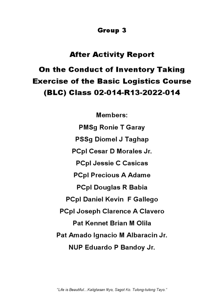 BLC Group 3 Aar | PDF