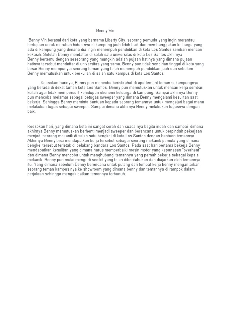 CharacterStory GTASA RP | PDF | Puisi