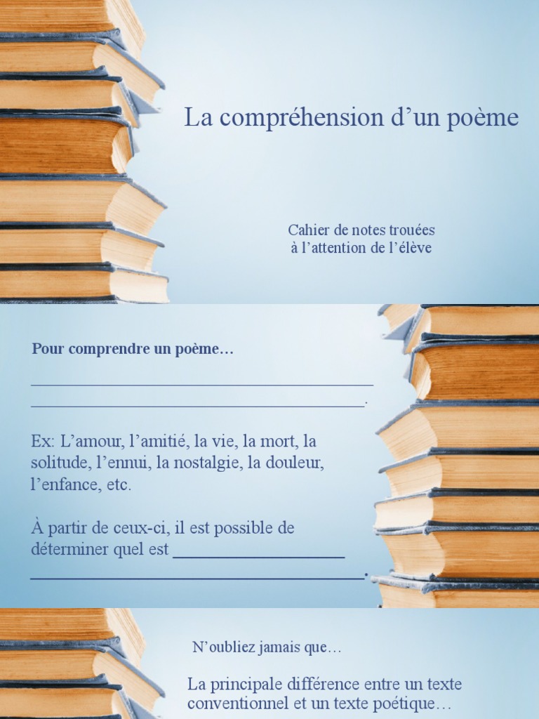 Seance 4 Cahier Eleve | PDF | Poésie | Oiseaux