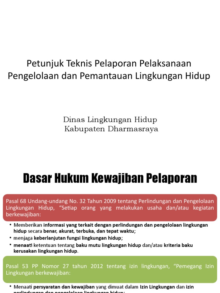 Pelaporan Pelaksanaan Izin Lingkungan | PDF