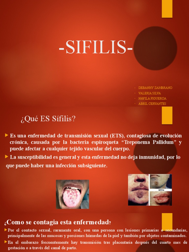 Sífilis: Causas, Síntomas y Tratamiento | PDF | Especialidades Medicas ...