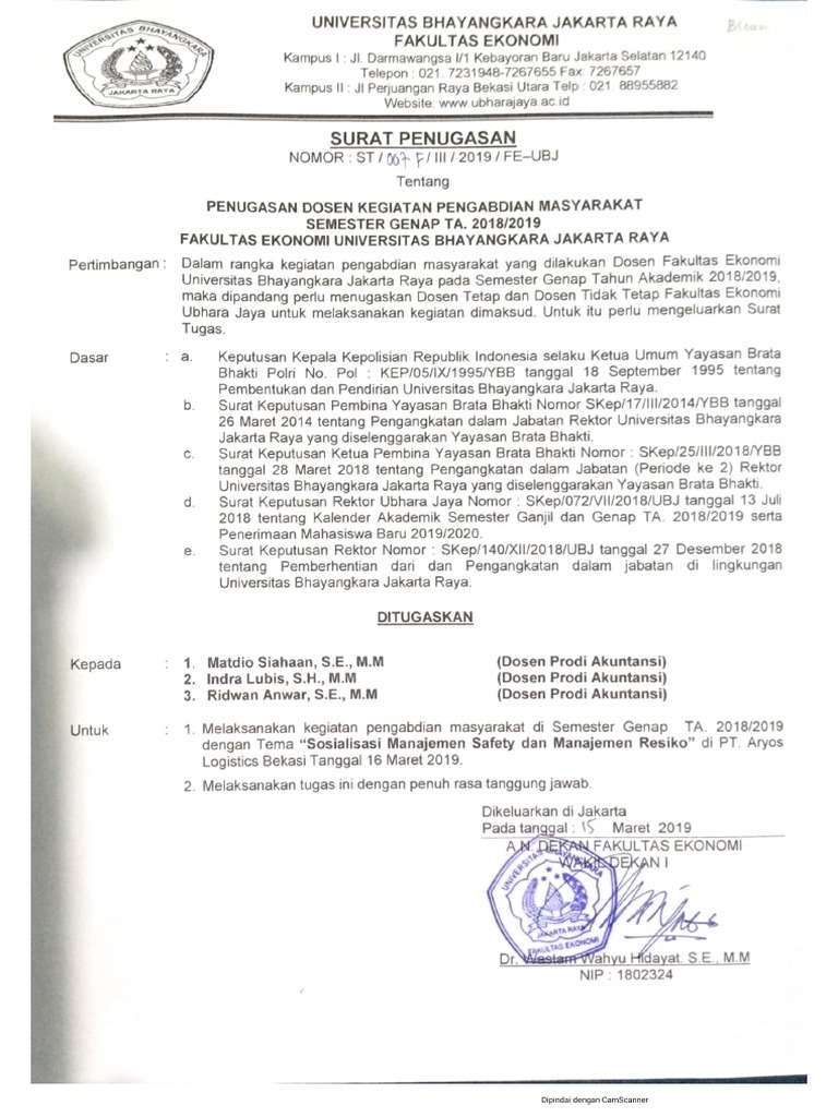 ST 007 PKM Ke PT Aryos Logistics 2019 | PDF