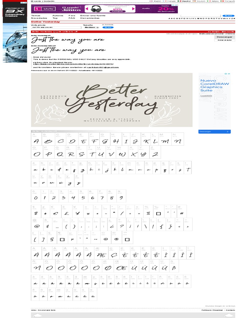 Better Yesterday Dafont - Com 3 | PDF