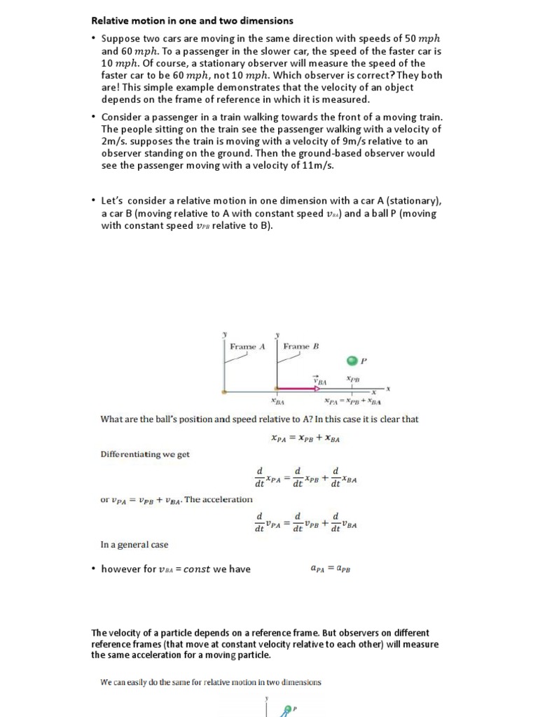 Relative Motion | PDF