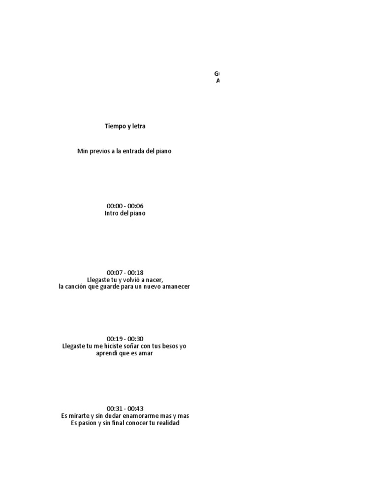 Guion Video Musical | PDF