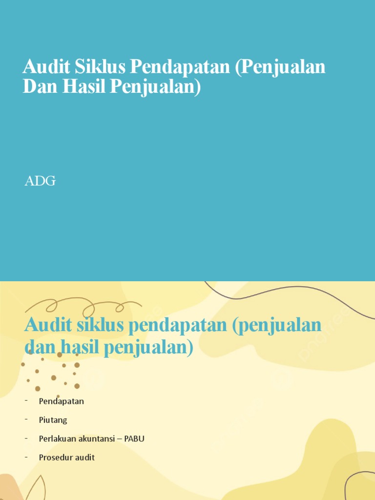 Audit Siklus Pendapatan (Penjualan Dan Hasil Penjualan) | PDF