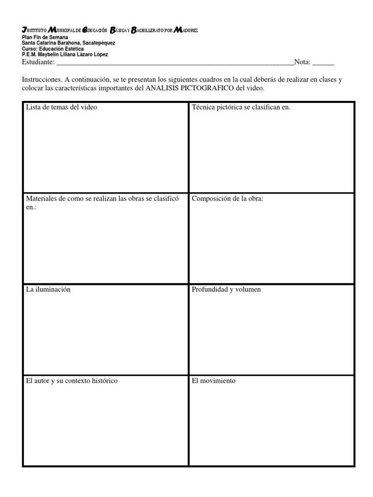 Actividad Educacion Estetica 5to Compu | PDF