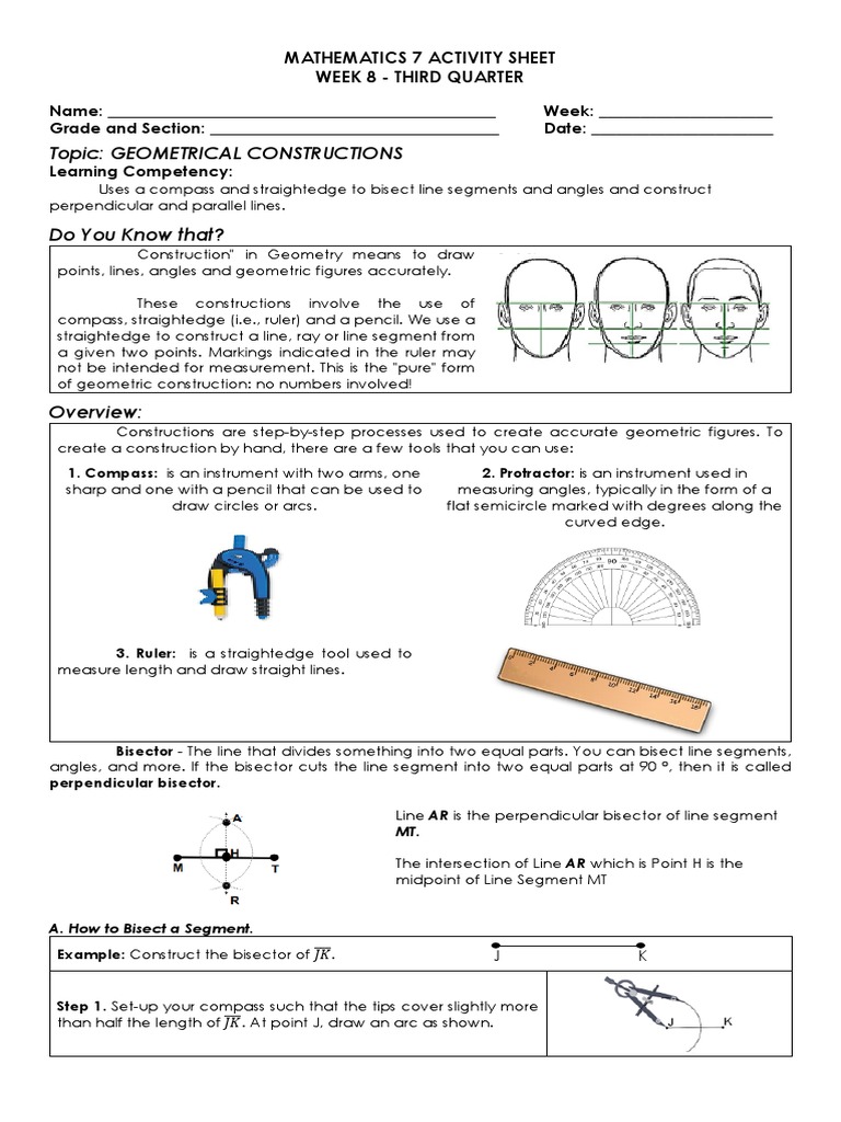 LAS Week 4 - MELC 37 | PDF | Perpendicular | Mathematics