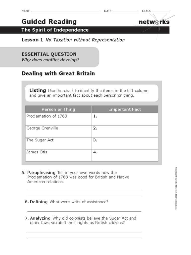 Ch. 5-1 Guided Reading | PDF