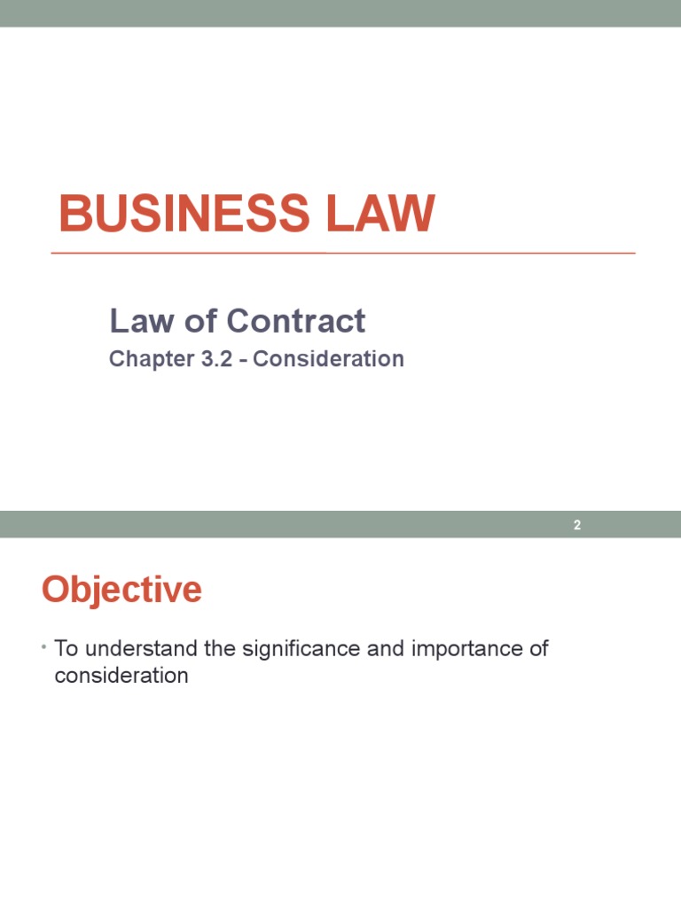 Chapter 4.2 - Consideration | PDF | Consideration | Justice