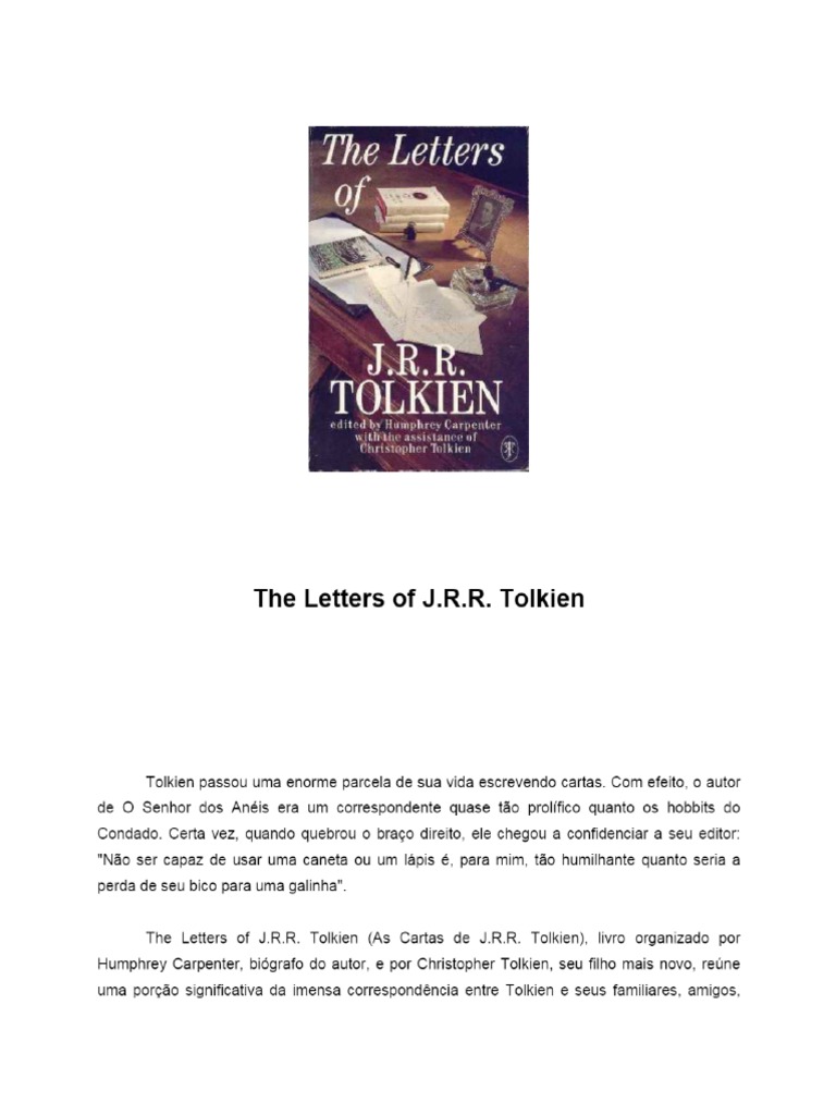 The Letters of J.R.R. Tolkien - PDF Download Grátis | PDF