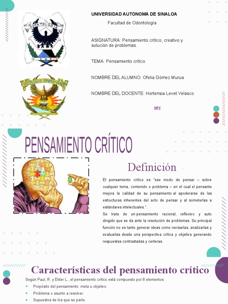 Definición y características del pensamiento crítico | PDF ...