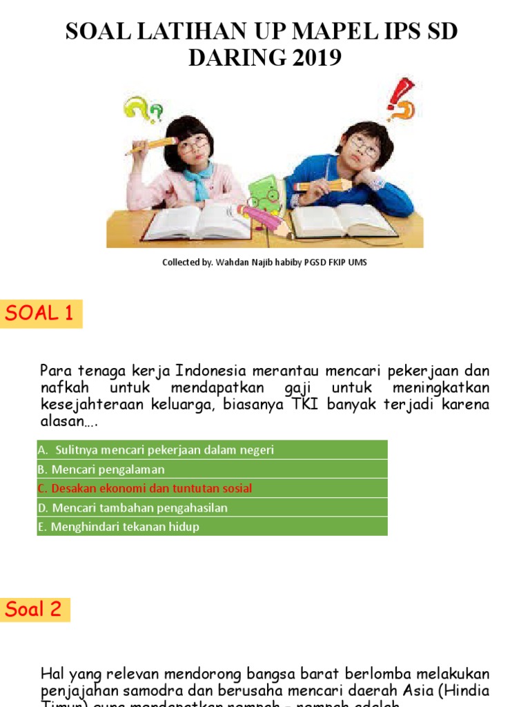 Mhs. Soal Latihan Up Mapel Ips SD | PDF