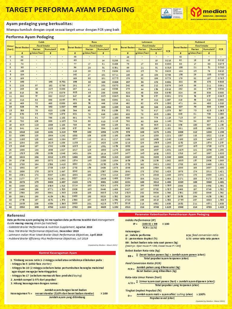 FLYER - TARGET PERFORMA AYAM BROILER & LAYER 2021-Compress | PDF
