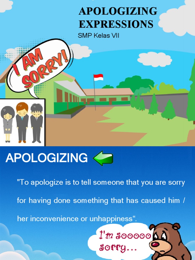 APOLOGIZING EXPRESSION Peer Teaching | PDF | Punctuation | Languages