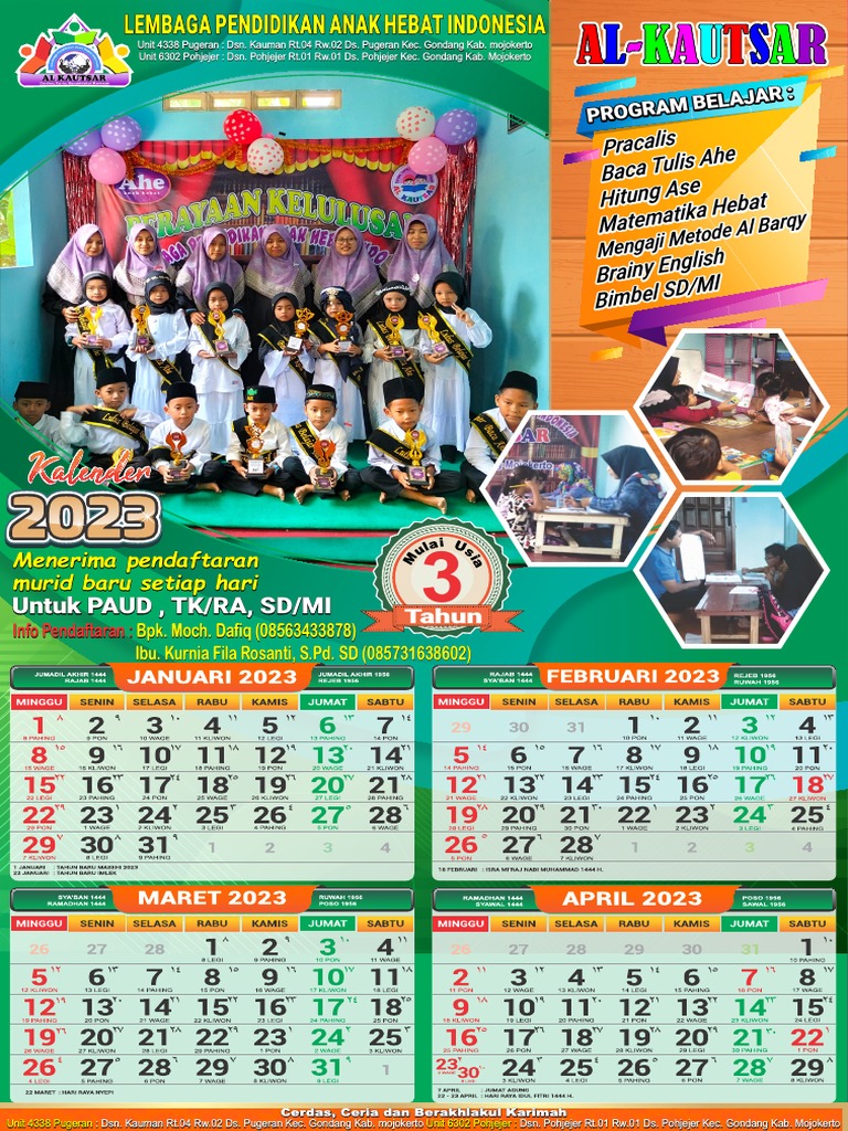 Kalender AHE Lembar 1 | PDF