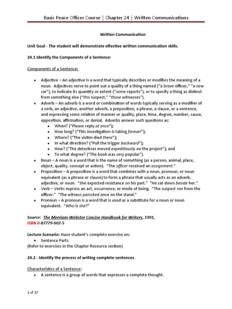 24 Written Communication | PDF | Adverb | Adjective