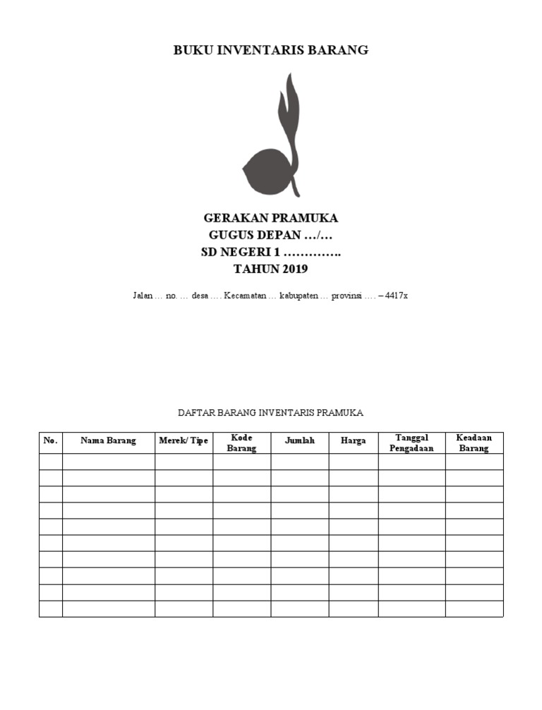Buku Inventaris Barang Pramuka | PDF