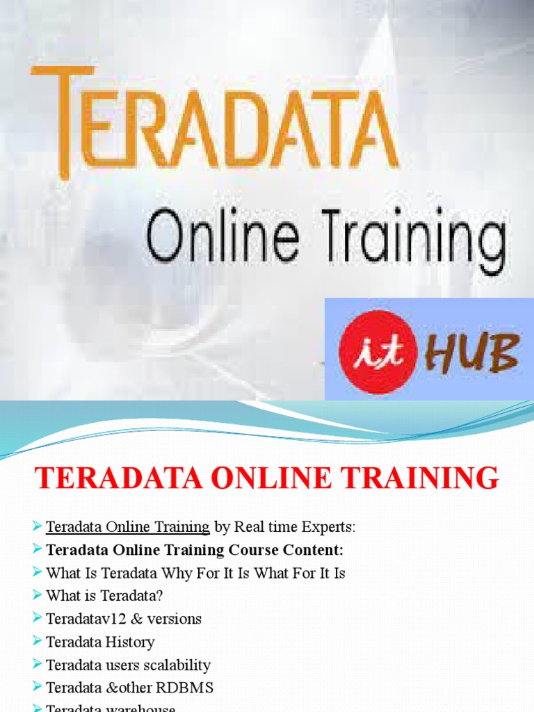 Teradata Online Training.8221804.Powerpoint | PDF