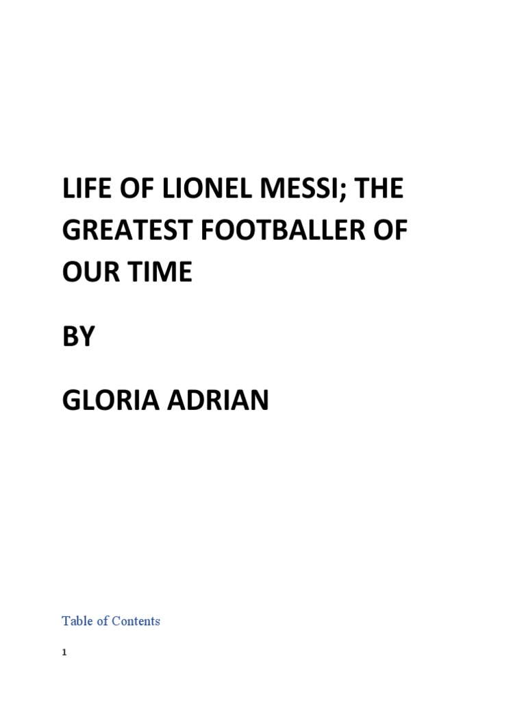 Life of Lionel Messi | PDF | Lionel Messi | Fc Barcelona