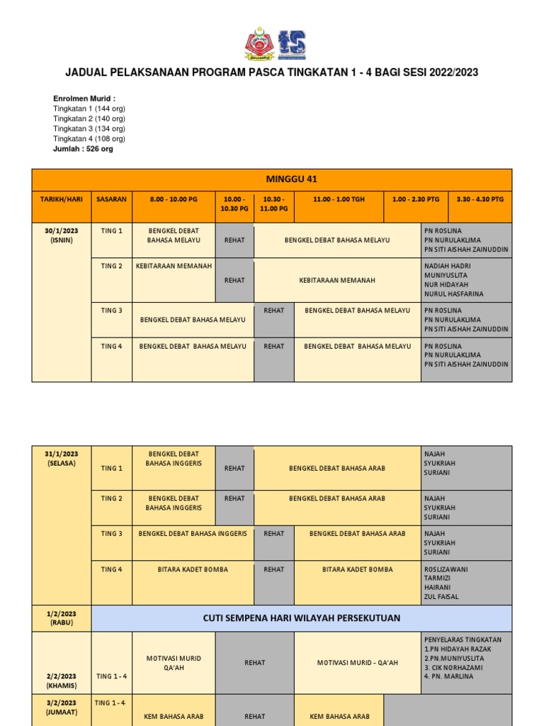 Minggu 41 Pasca Uasa 2023 | PDF