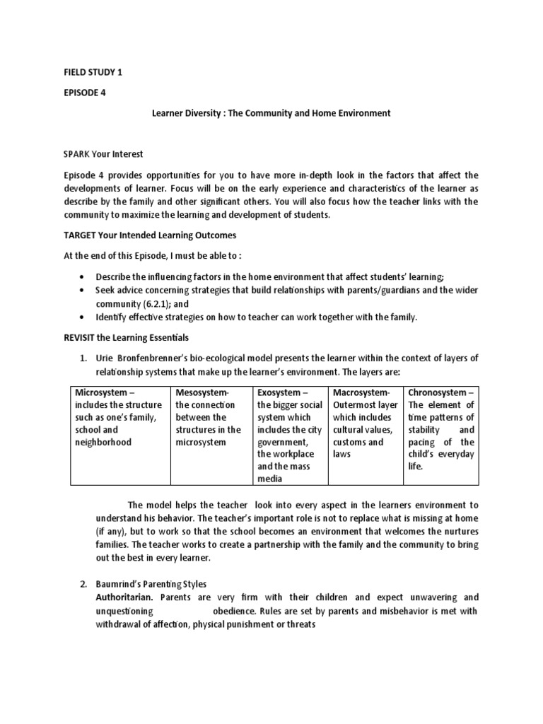 FS1 Ep4 | PDF | Learning | Human Development