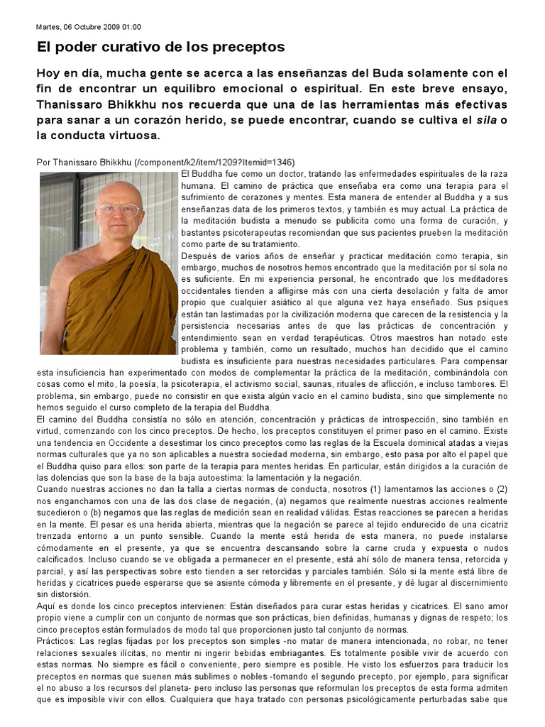 El Poder Curativo de Los Preceptos | PDF | Meditación Budista | Amor