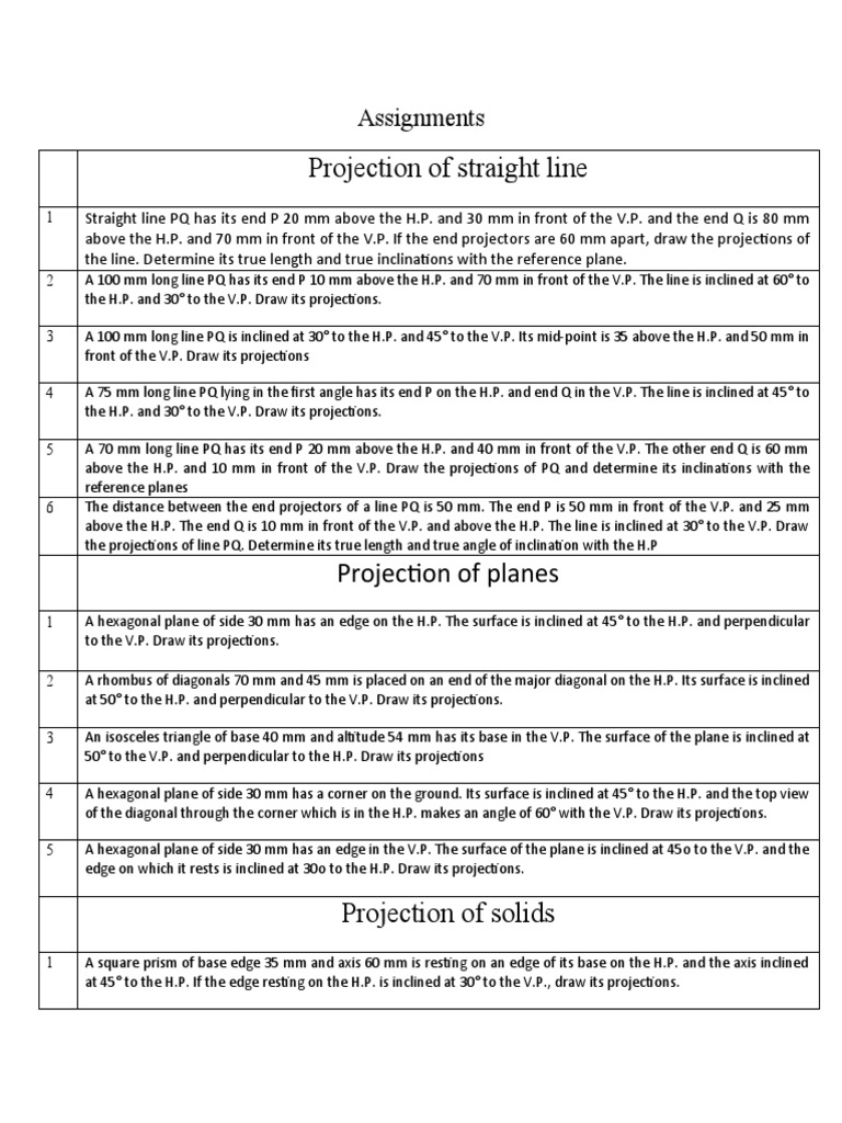Engineering Graphics Assignment | PDF | Perpendicular | Geometric Shapes