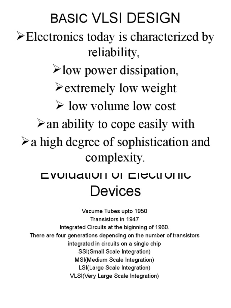 BASIC VLSI DESIGN .Ppts | PDF | Field Effect Transistor | Integrated ...