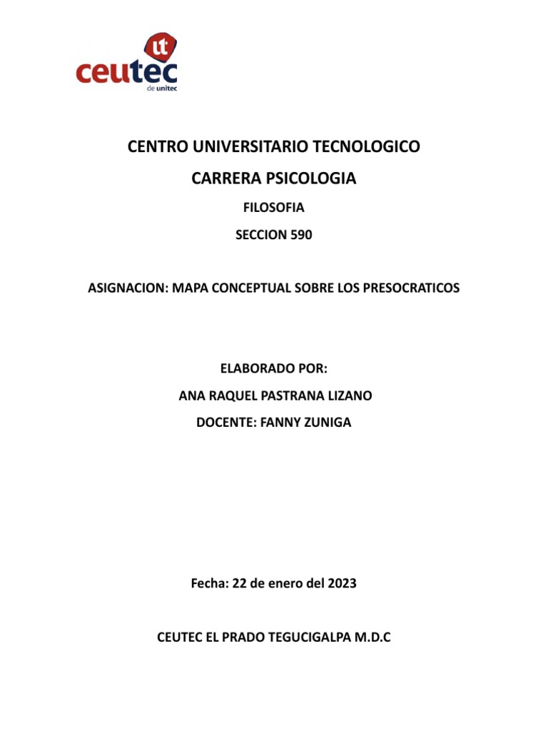 #1 Mapa Conceptual Sobre Los Presocraticos | PDF