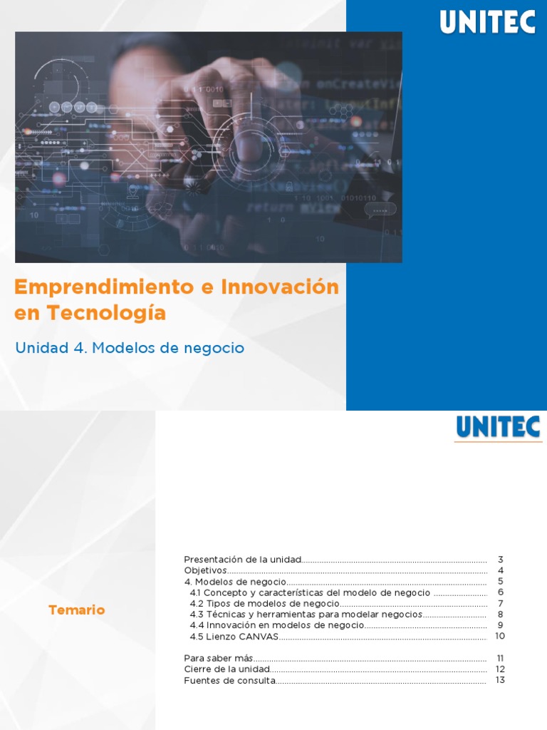 Unidad 4 Modelos de Negocios | Descargar gratis PDF | Modelo de negocio | Lenguaje de modelado ...