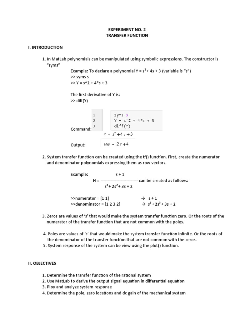Expt 2 Transfer Function 1 | PDF | Function (Mathematics) | Laplace ... Expt 2 Transfer Function 1 | PDF | Function (Mathematics) | Laplace ...