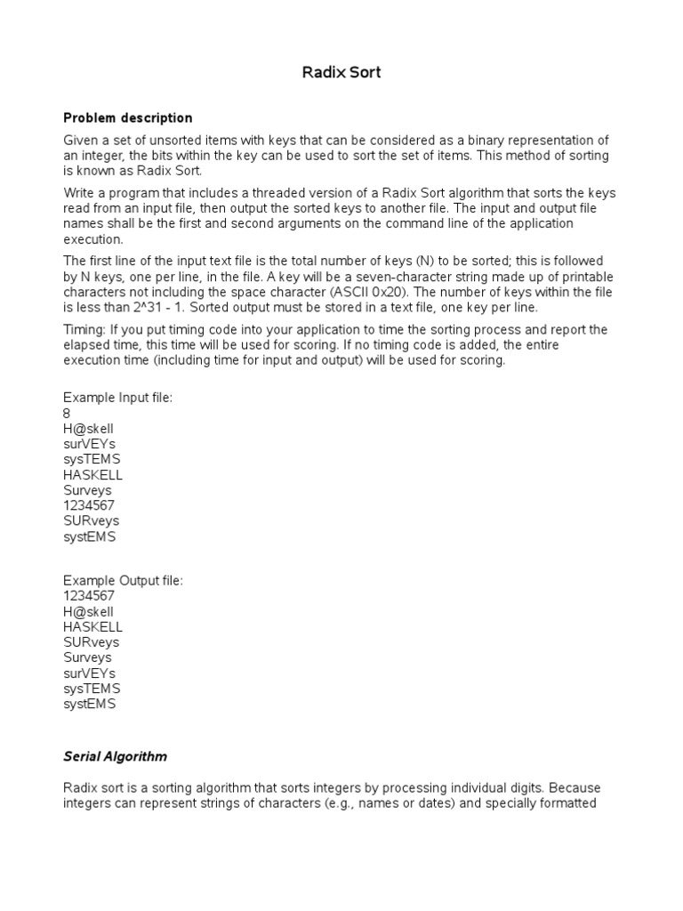 MSD Radix Sort for Strings | PDF | Software Engineering | Applied ...
