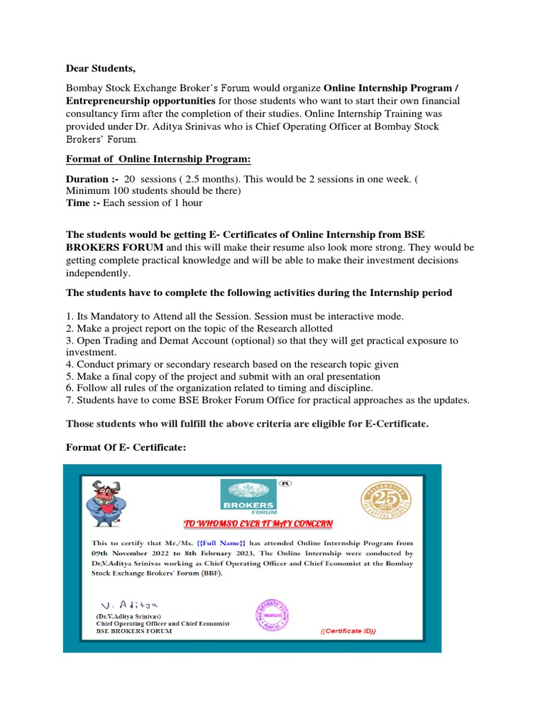 Internship Rules | PDF