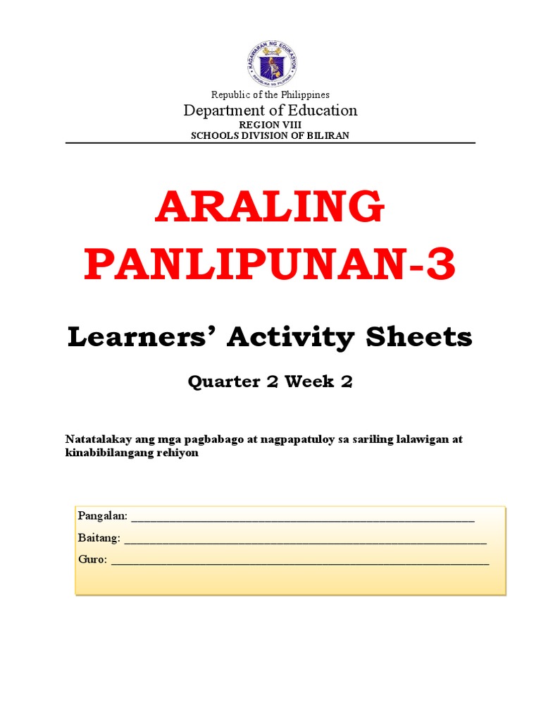 LAS AP 3 Q2 Week 2 | PDF