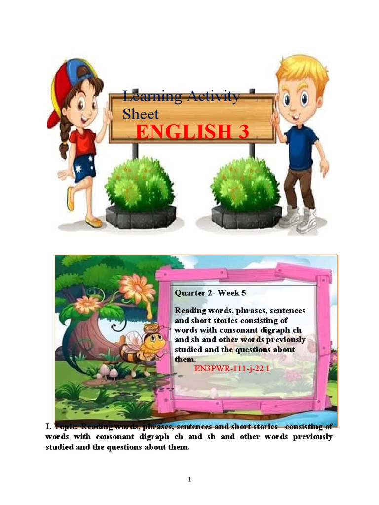 Eng. 3-LAS-Q2-Week-5 | PDF | Consonant | Linguistics