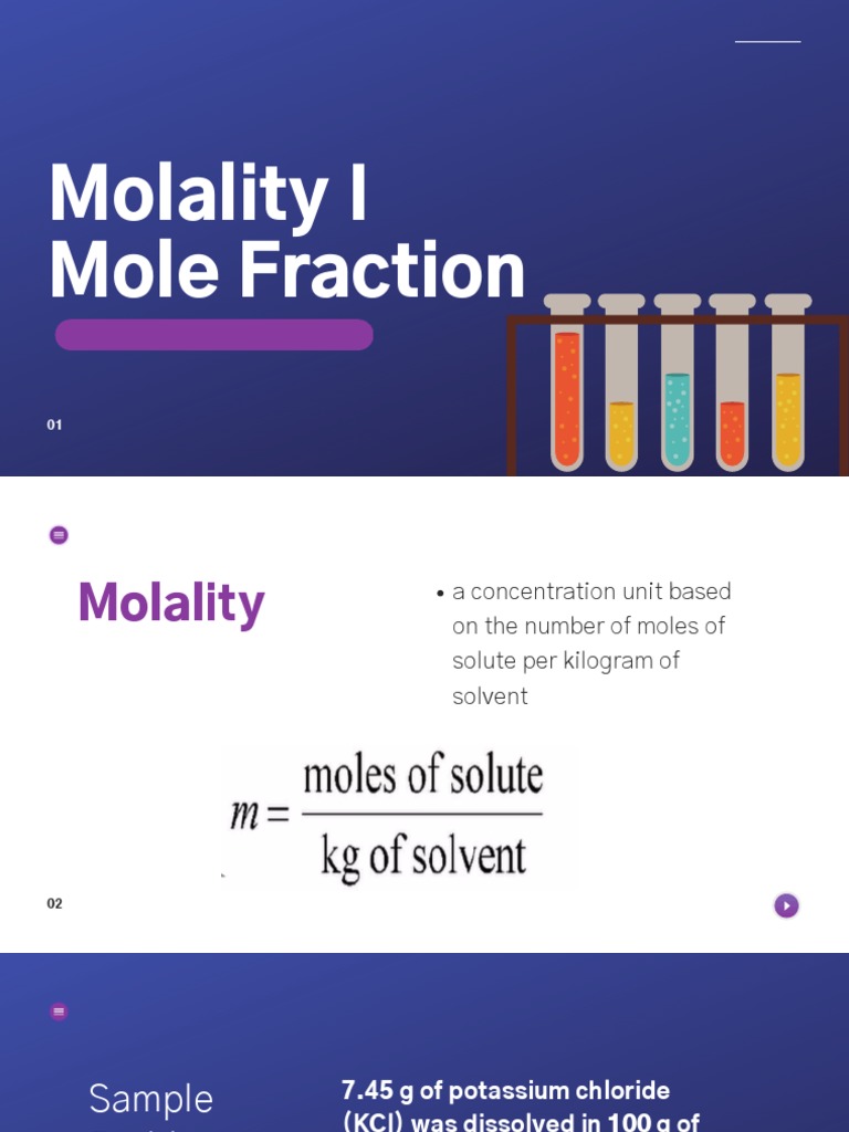 Molality I Mole Fraction | PDF