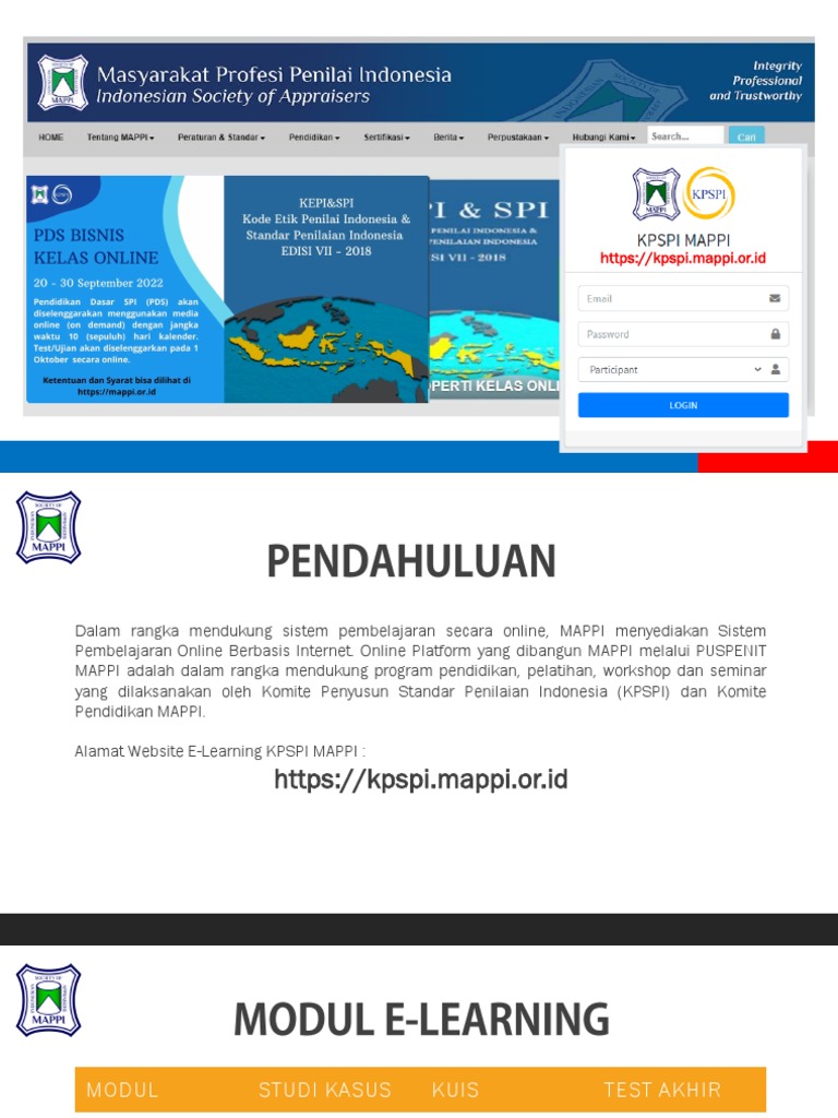 Panduan E-Learning On-Demand KPSPI MAPPI | PDF