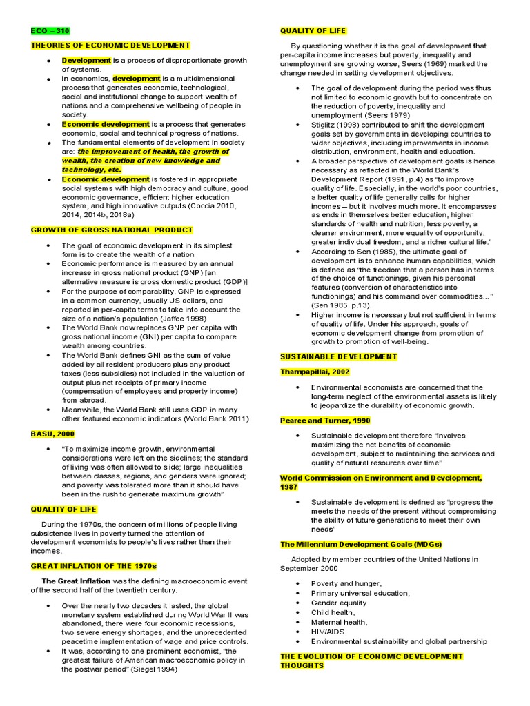 Eco 310 | PDF | Economic Growth | Capitalism