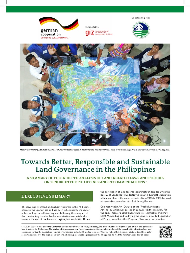 Towards Better, Responsible and Sustainable Land Governance in The ...
