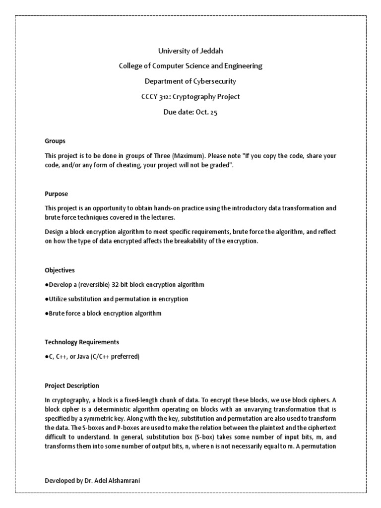 Project Description | PDF | Cryptography | Encryption